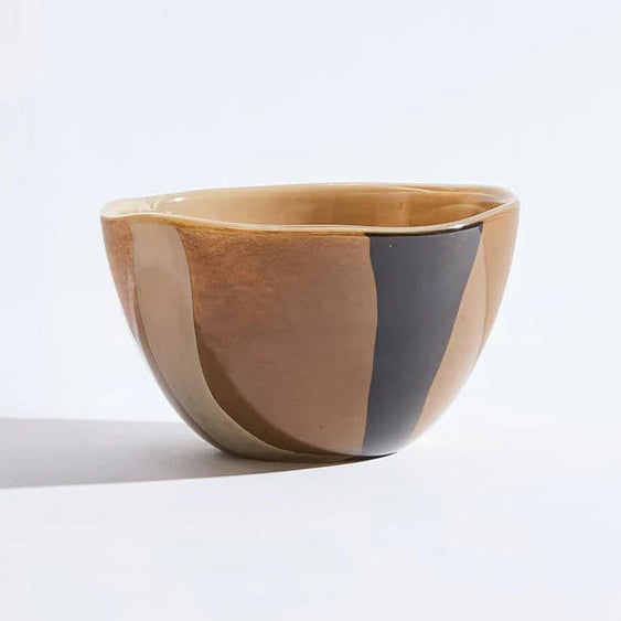 Ben David Candy Glass Decorative Bowl - Chocolate