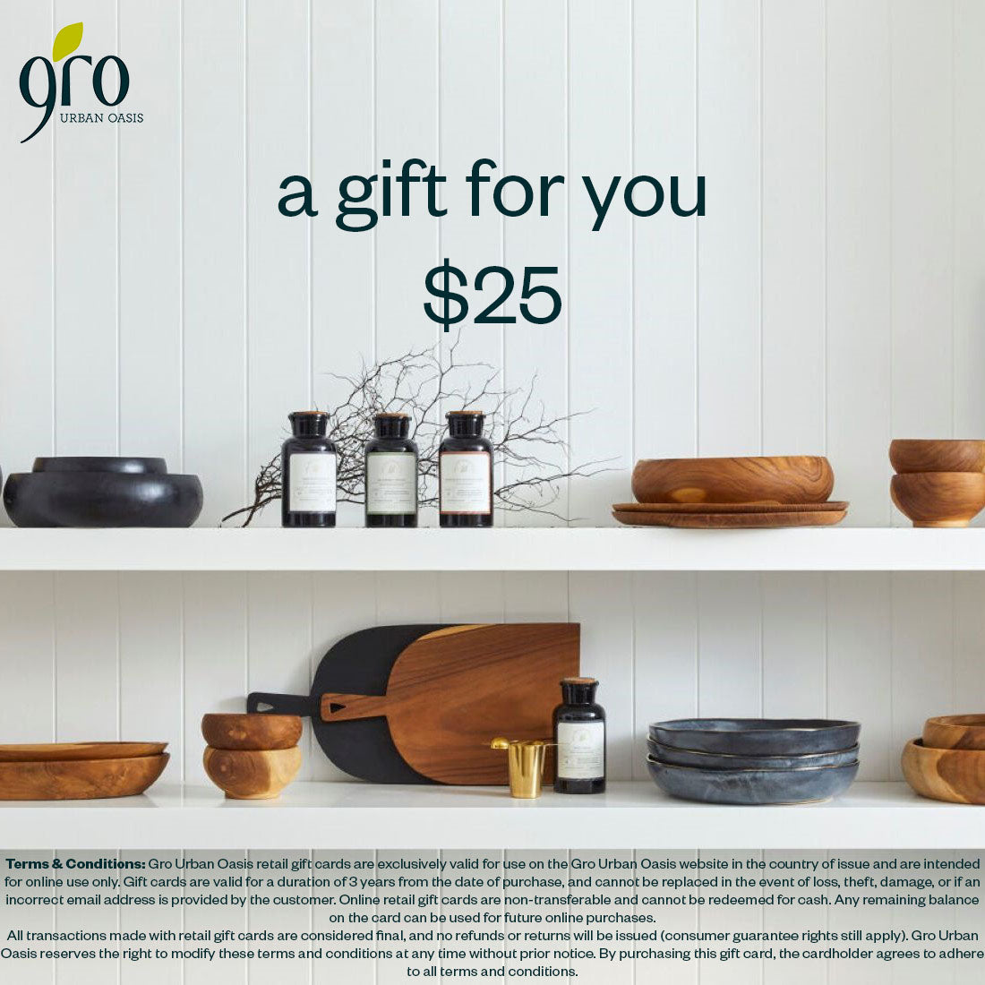 Gro Urban Oasis Gift Card $25